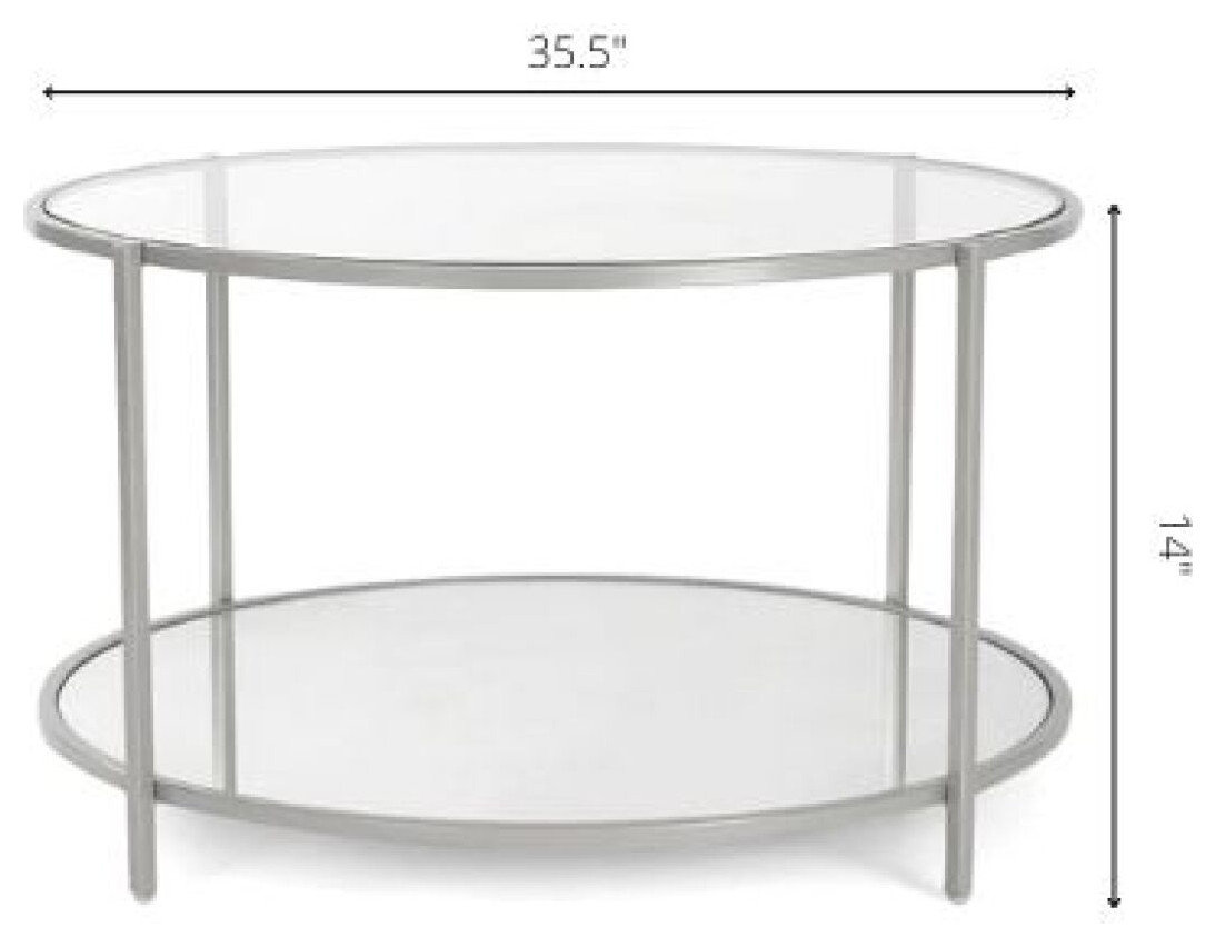 Alecsa 16"H x 36"W x 36"D Coffee Table - Contemporary - Coffee Tables ...