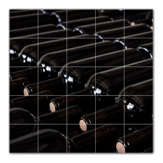 Wine Ceramic Tile Wall Mural HZ501201, 60" Wide x 60" High ...