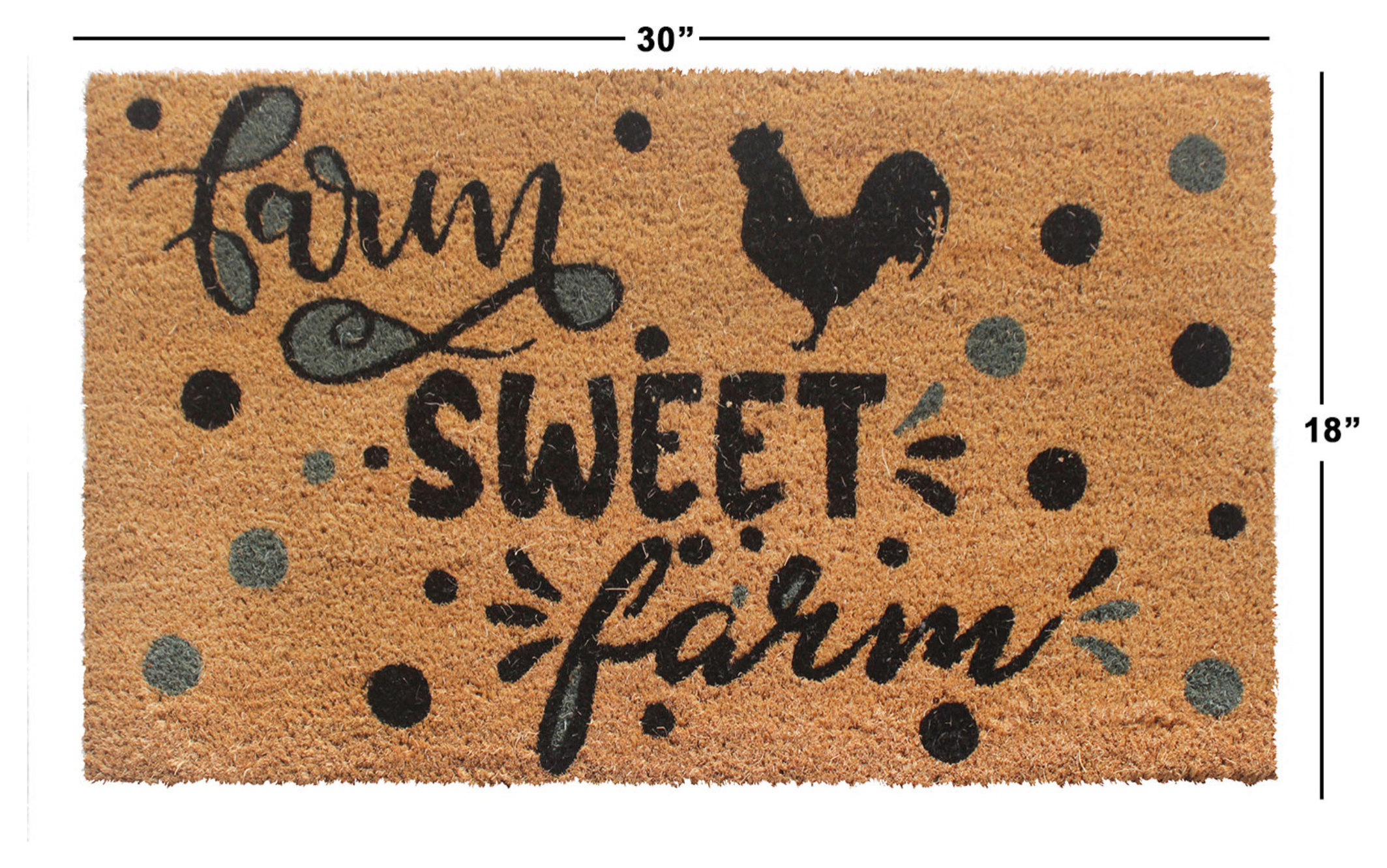 RugSmith Multi Machine Tufted Farm Sweet Farm Doormat, 18"x30", 18"x30 ...