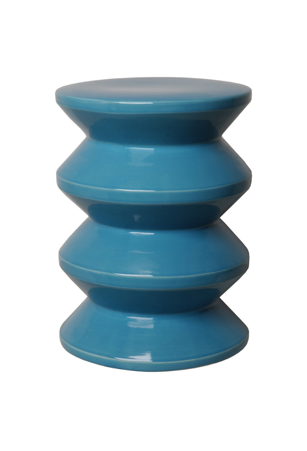 Emissary Accordion Turquoise Garden Stool - Contemporary - Accent And ...