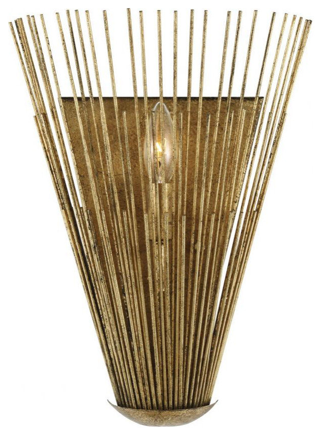 Helios Wall Sconce, 1-Light, Antique Gild, 15.13" - Contemporary - Wall ...