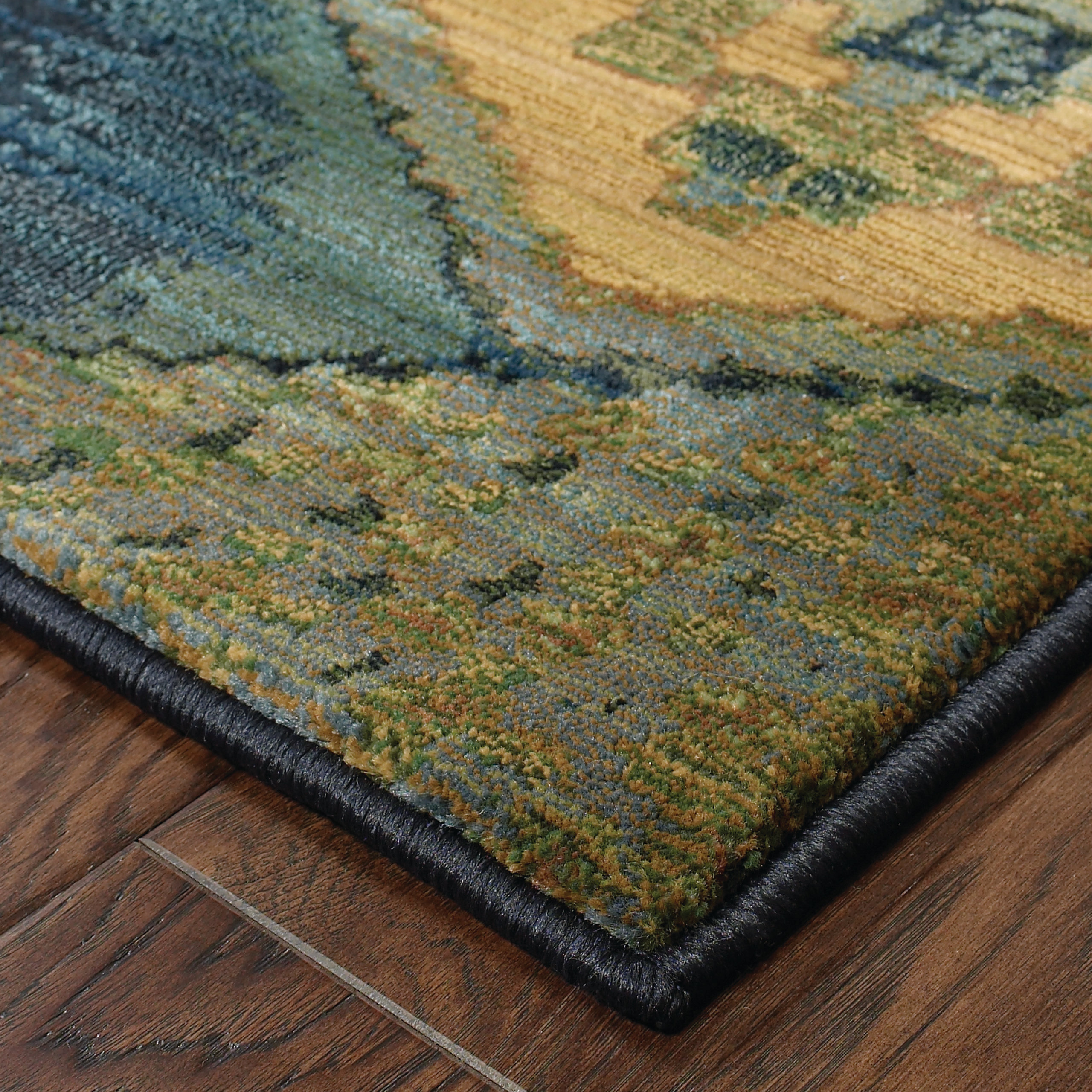 Karna Contemporary Tribal Blue/ Green Area Rug, 2'3"X4'5 ...