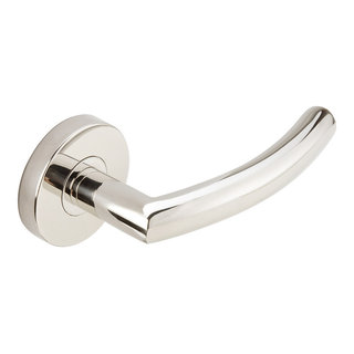 Oslo Lever, Tubular Privacy, Satin Stainless Steel, 2-3/8" Backset ...