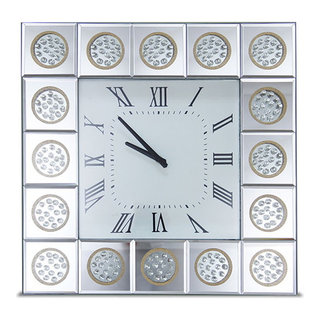 Emma Mason Signature Mill Shane Square Wall Clock w/Crystal Accents ...