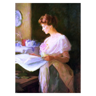Ellen Day Hale Morning News 18"x27" Premium Canvas Print - Traditional ...