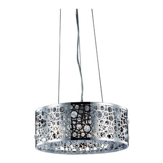 Elegant Lighting Soho Hanging Fixture, 16"x7.7", Chrome Finish ...