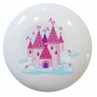 Castle with Clouds Ceramic Knob - Contemporary - Cabinet And Drawer ...