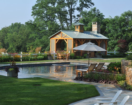 Farmhouse Pool Design Ideas, Remodels & Photos