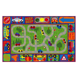 Driving! Road Rug - Contemporary - Kids Rugs - by KidCarpet | Houzz