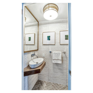 Custom Wood Counter Top and Small Vessel Sink for this Small Space ...
