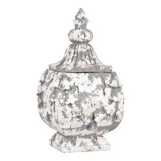 Aged Plaster Embellished Square Box - Farmhouse - Decorative Boxes - by ...