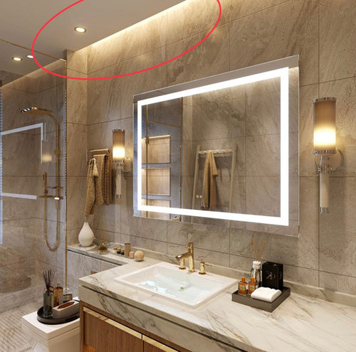 How Is This Channel Lighting Created in a Shower (wet space)