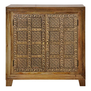 Brass Brocade 2 Door Chest - Mediterranean - Accent Chests And Cabinets ...