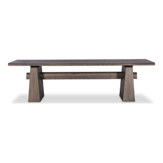 Malmo Dining Table 108", Aged Natural Oak Veneer - Transitional ...