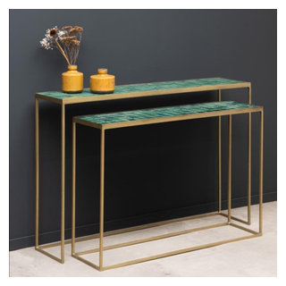 Ceramic Tiled Console Table Nest | Set of 2 - Hall - Dublin - by Oriana ...