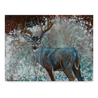 Cecile Broz 'Deer I' Canvas Art, 35"x47" - Rustic - Prints And Posters ...
