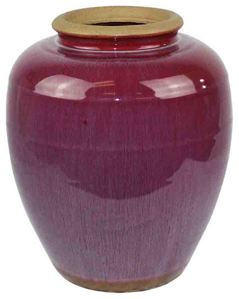 Exquisite Ceramic Vase, Pink - Farmhouse - Vases - by Benzara Inc | Houzz