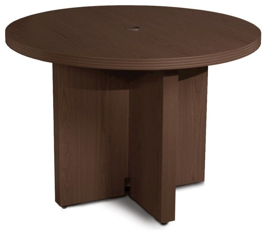 42" Round Conference Table, Mocha - Transitional - Desks And Hutches ...