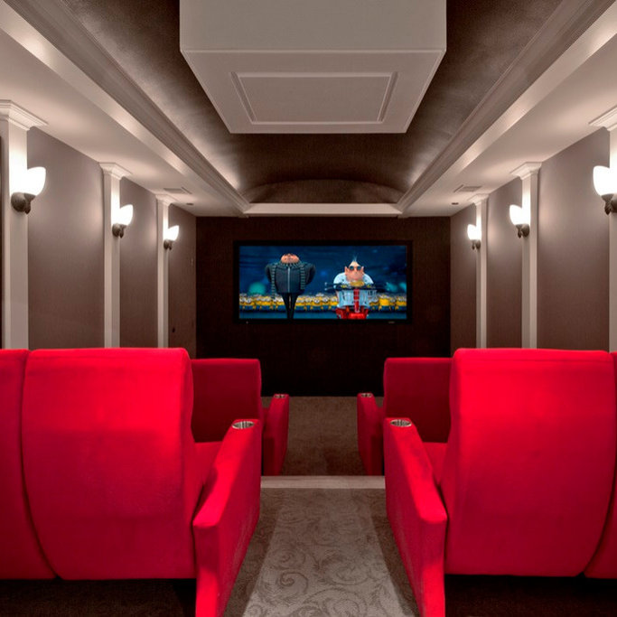 75 Red Home Theater Ideas You'll Love - June, 2026 | Houzz