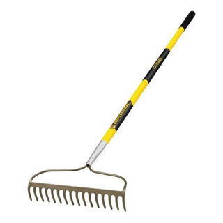 Truper Truper 31380 Trupro Bow Rake 16 Tine With Fiberglass Handle, 60 ...