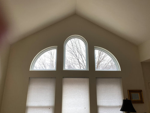 Windows coverings for unique south facing windows. | Houzz Forum