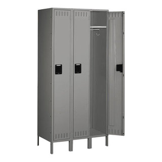 Single Tier Locker With Legs, 3-Unit, 36"x18"x78" - Contemporary ...