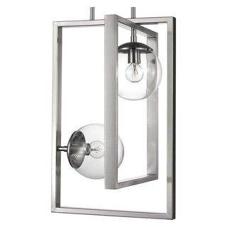 Atwell Collection Brushed Nickel 2-Light Pendant - Midcentury - Pendant ...