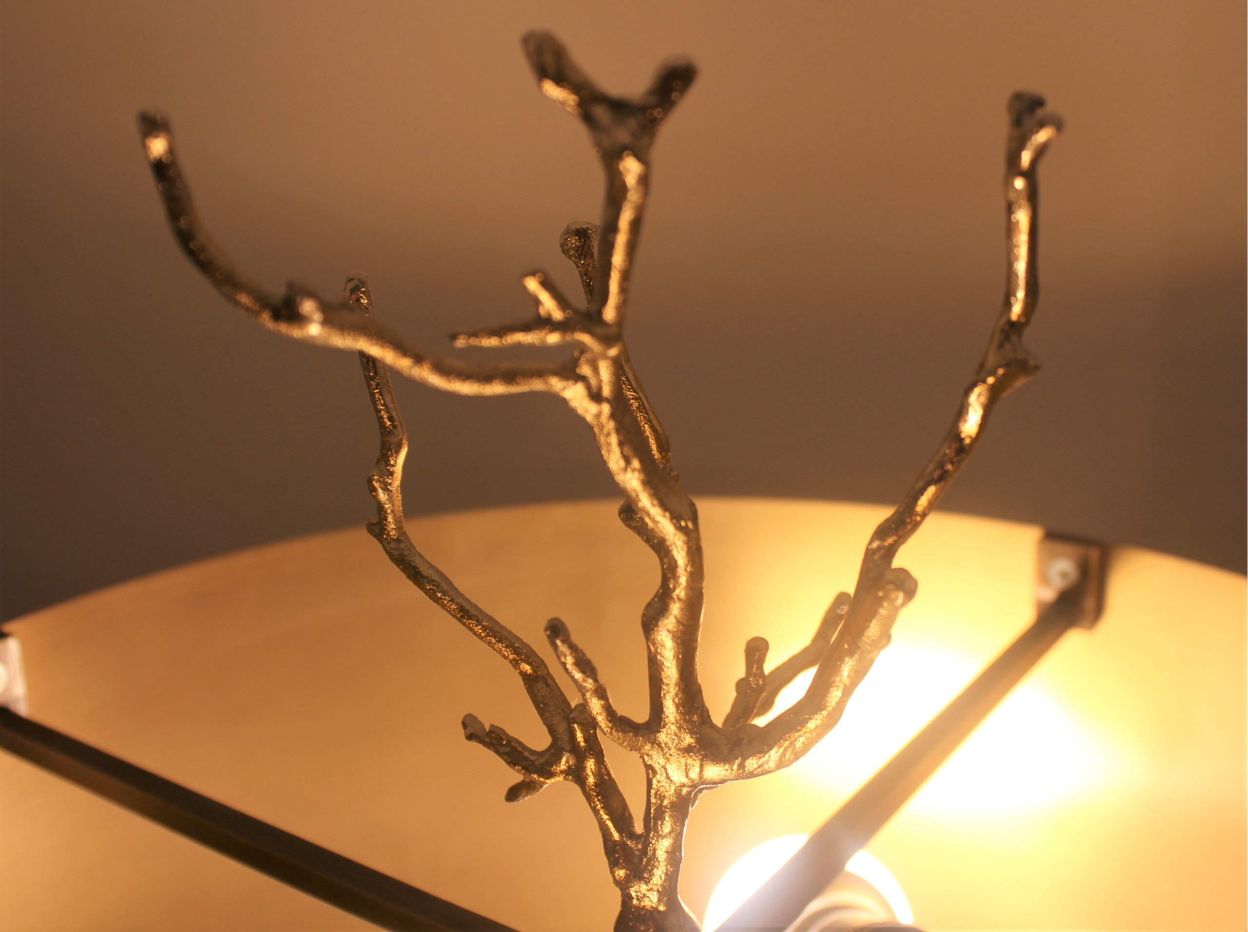 Modern Twig Branch Sculpture Table Lamp | Tall Brass Gold Organic Shape ...