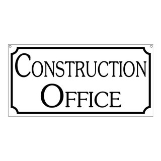 Construction Office, Aluminum Retro Vintage Business Sign, 6"x12 ...