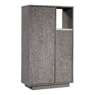 Sauder East Rock Engineered Wood Storage Cabinet in Ashen Oak ...