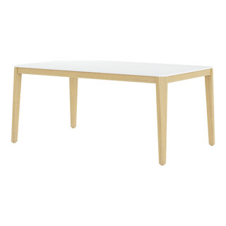 Midtown Concept Bahrain Modern 170" Indoor Rectangular White Dining ...