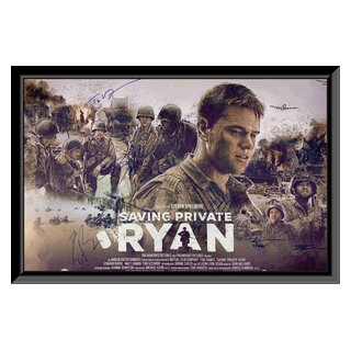 Saving Private Ryan cast signed movie poster, 27x40 inches ...
