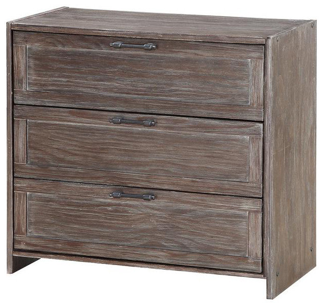 Barn Door 3 Drawer Chest (Rta) - Contemporary - Dressers - by Bison ...