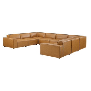 Kendall 8-Piece Vegan Sectional Sofa - Contemporary - Sectional Sofas ...