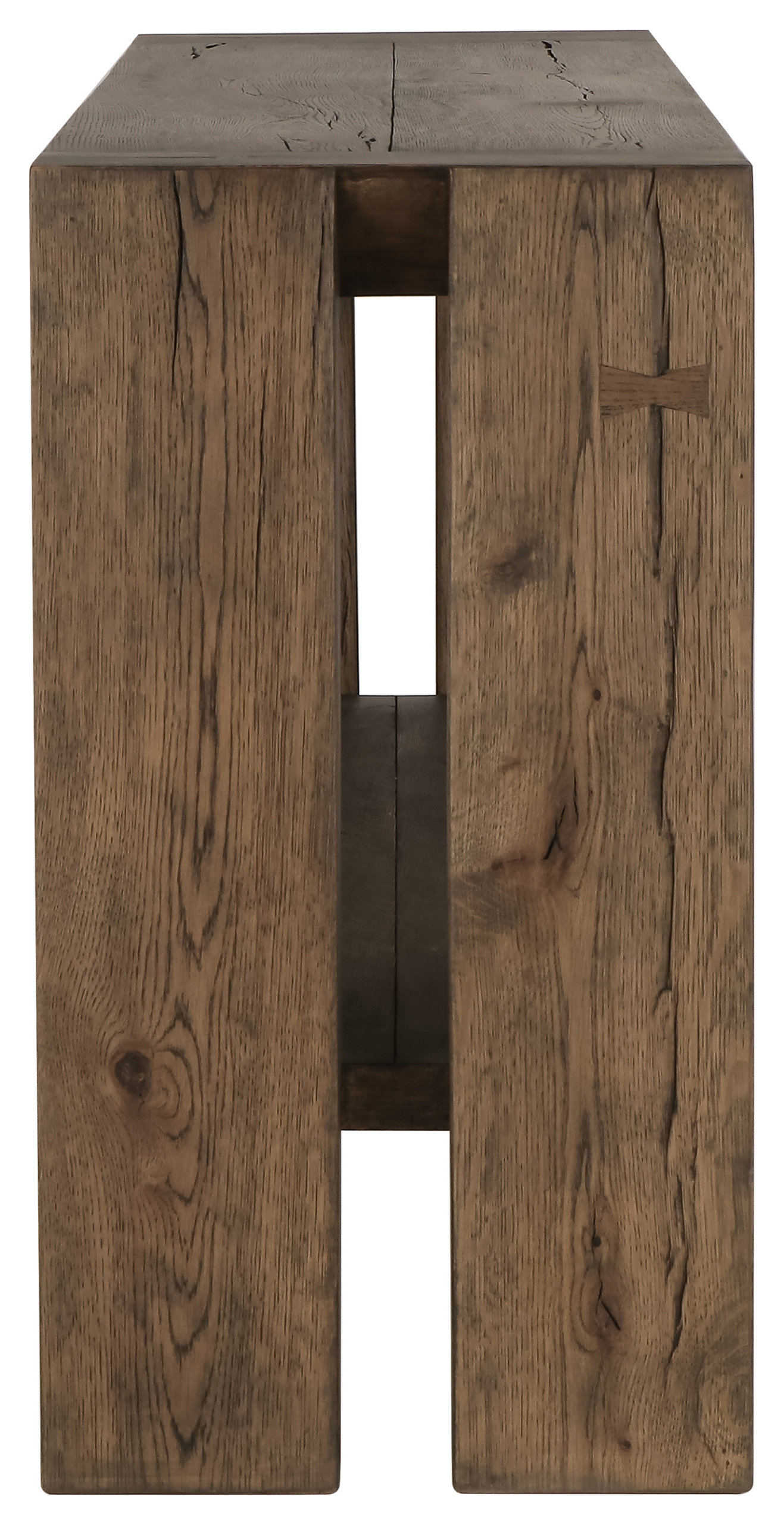 Troy Oak Console Table, Antique Brown - Rustic - Console Tables - by ...