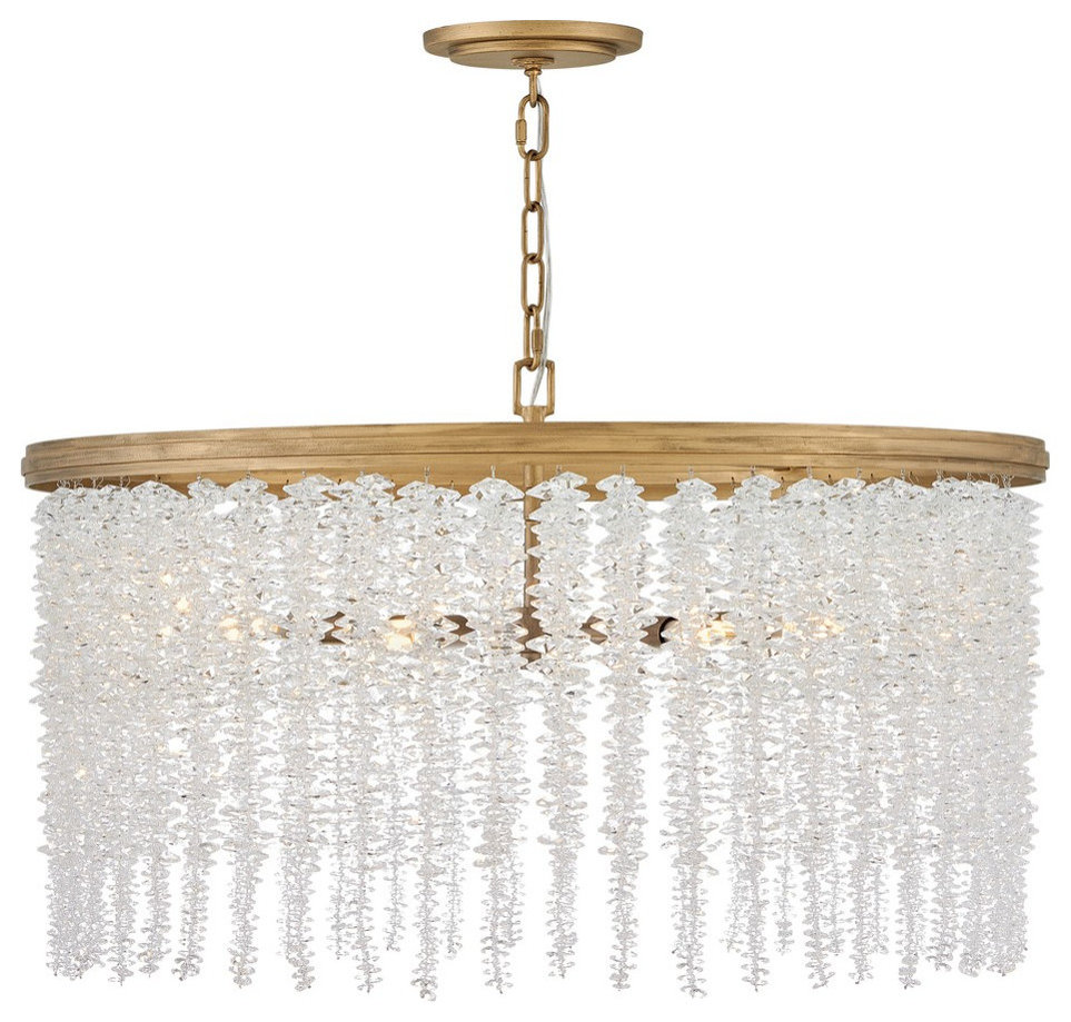 Burnished Gold LED Convertible Chandelier from the Rubina Collection ...