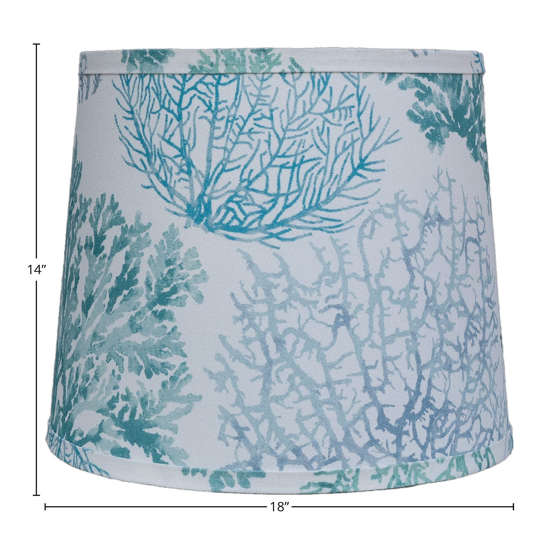 Aqua Coral Shade, 18" - Beach Style - Lamp Shades - by West Highland ...