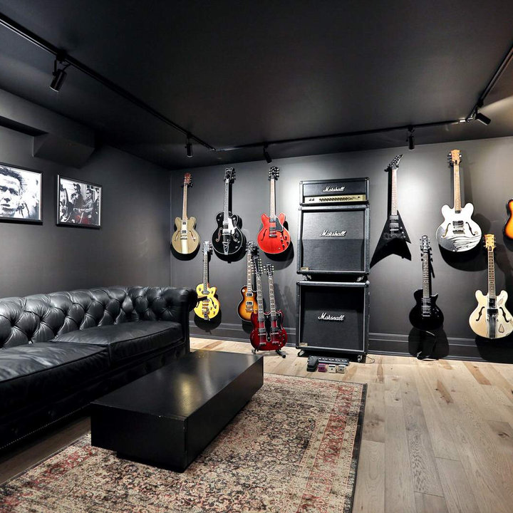 75 Basement with Black Walls Ideas You'll Love - May, 2026 | Houzz