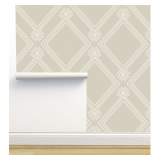 Diamond Beige Wallpaper by Monor Designs - Contemporary - Wallpaper ...