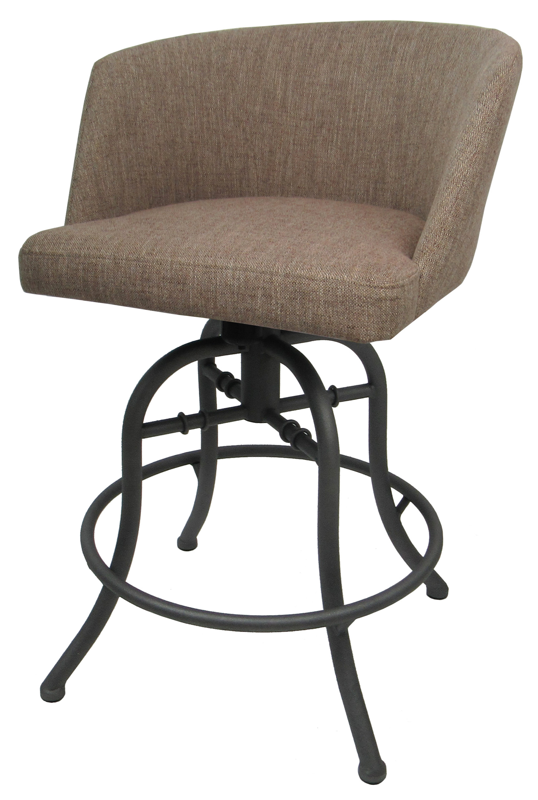 Swivel Tilt Counter 26" or 30" Metal Bar Stool - Joey with Grey Base ...