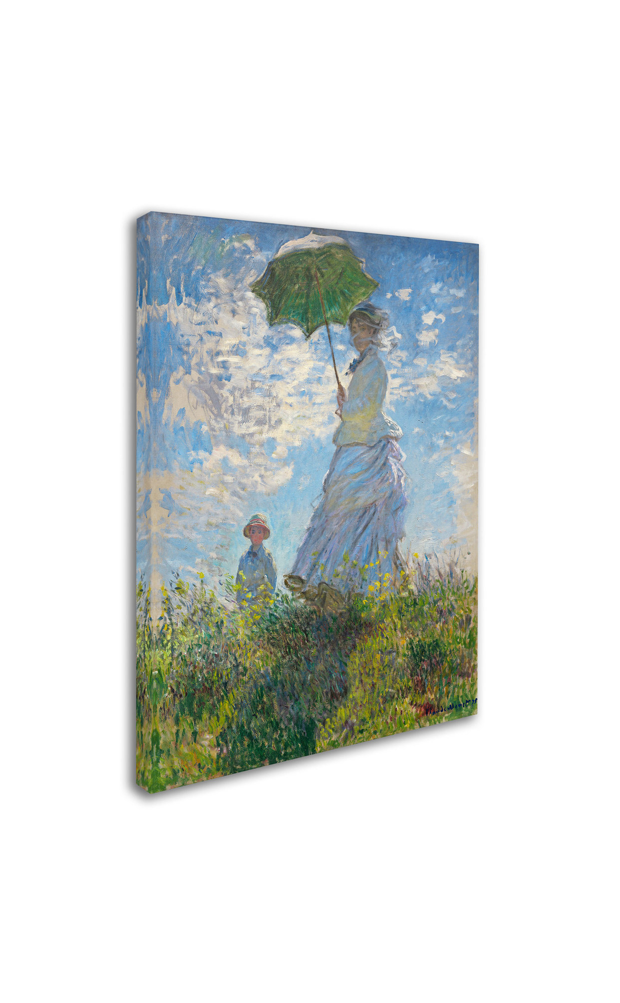 'Woman With a Parasol, 1875' Canvas Art by Claude Monet, 24" x 32 ...
