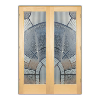Interior Doors - Matrix Arcs Frosted Glass Design - 28" x 80 ...
