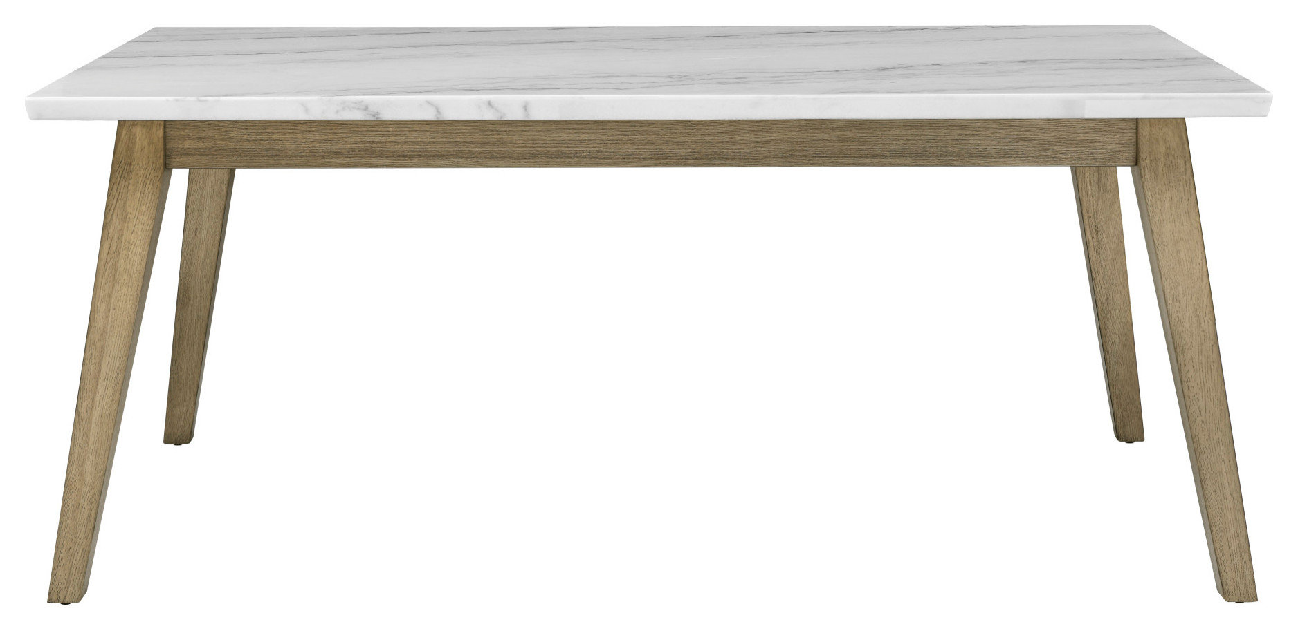 Vida White Marble Top Dining Table - Transitional - Dining Tables - by ...