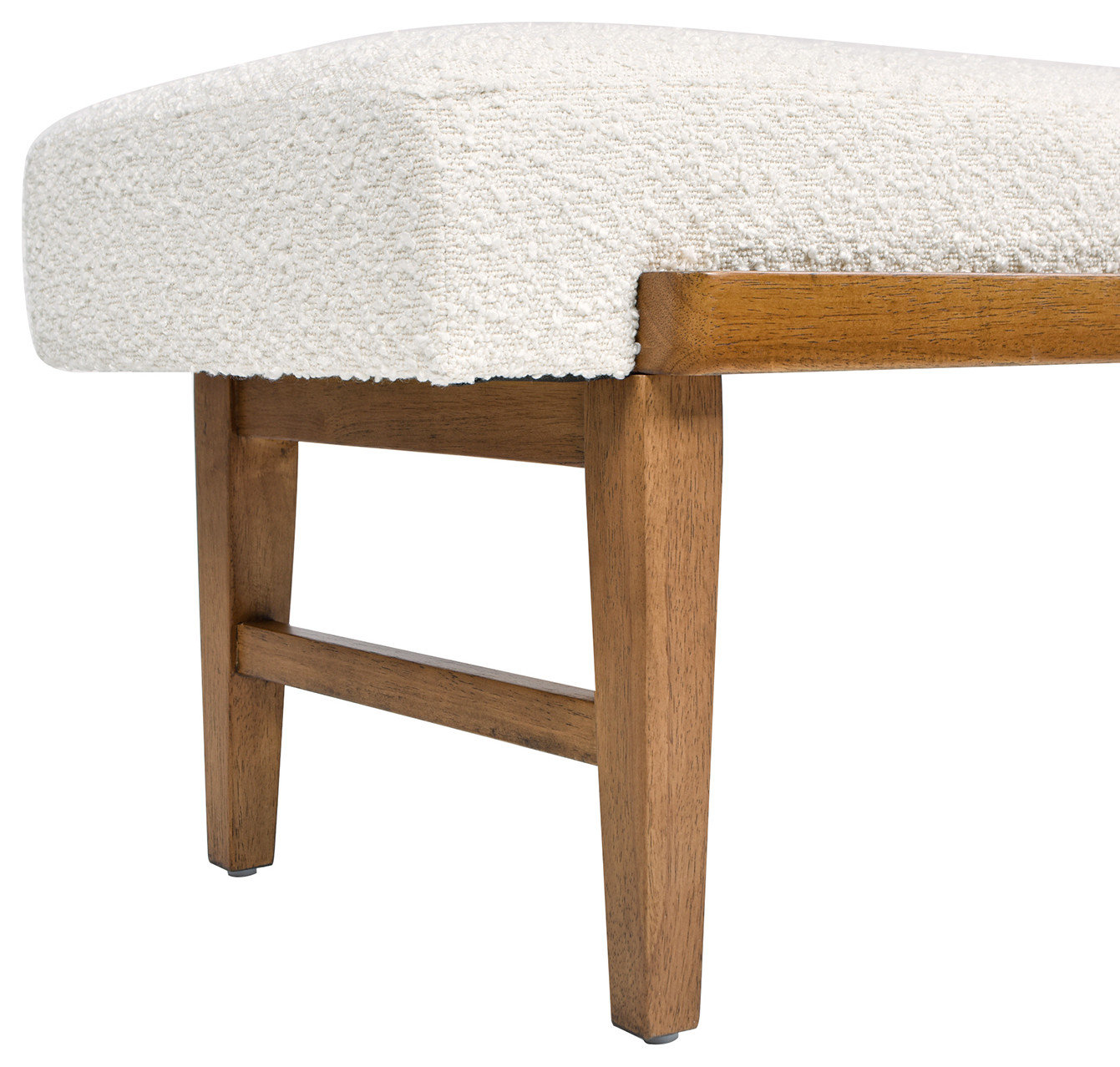 Billie 52" Modern Telephone Bench With Sliding Shelf, Ivory White ...