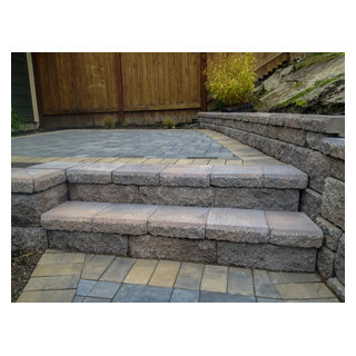 Close up of Alan Block steps - Traditional - Patio - Seattle - by ...