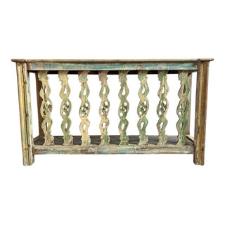 Consigned vintage India Banister Console Table - Eclectic - Console ...