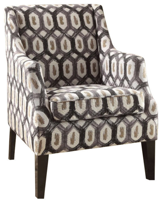 Accent Chair, Pattern Fabric - Transitional - Armchairs And Accent ...