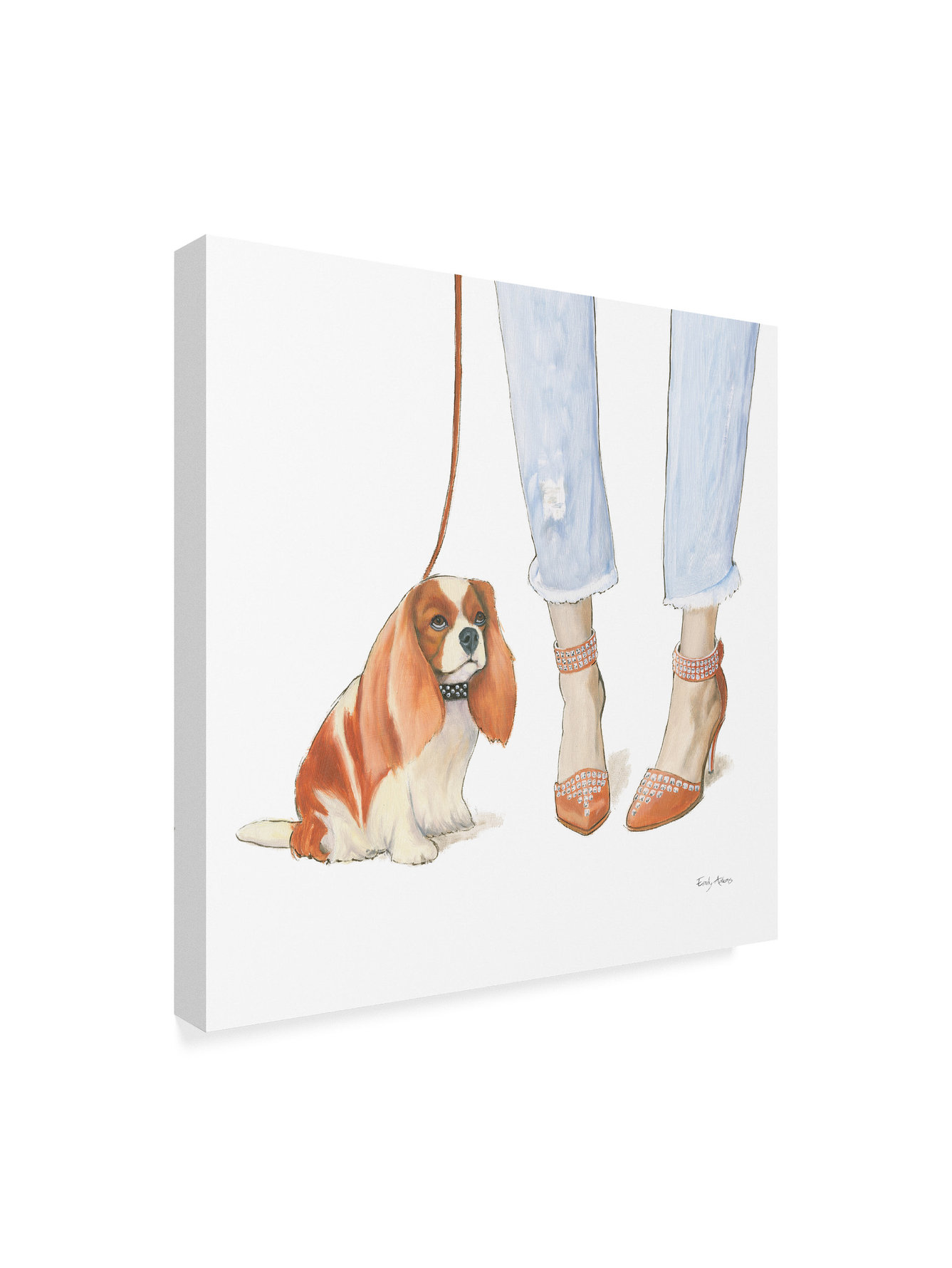 Emily Adams 'Furry Fashion Friends Iv' Canvas Art, 24"x24 ...