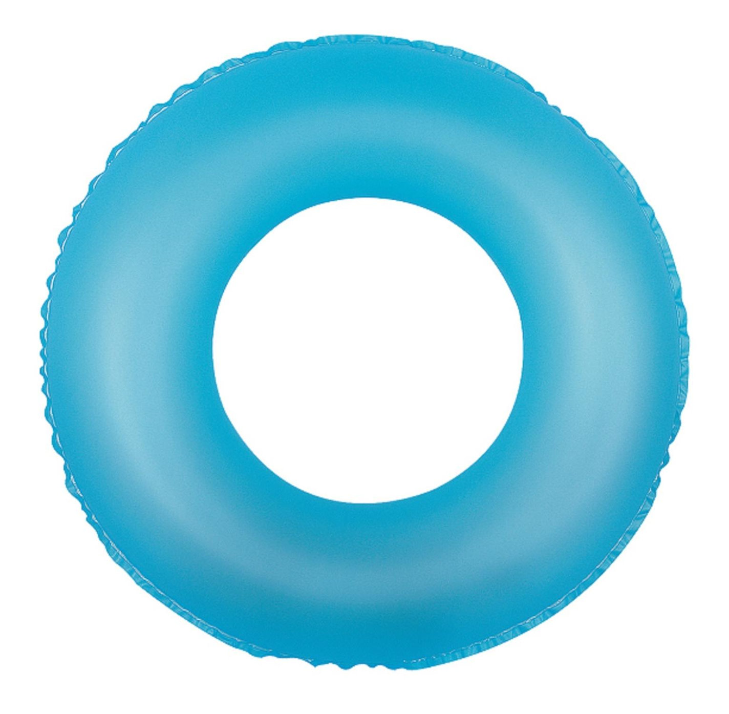 30" Classic Round Blue Inflatable Swimming Pool Inner Tube Ring Float ...