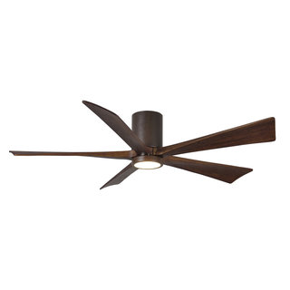 Irene-H 5HLK 60" Hugger-Style Ceiling Fan Textured Bronze Walnut Tone ...
